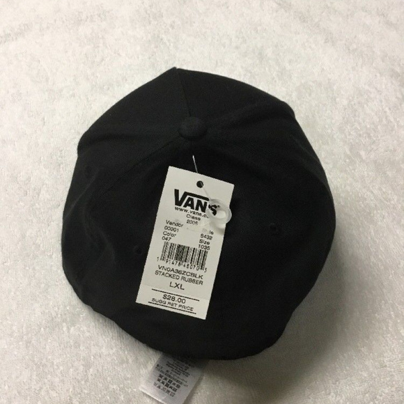Vans | Accessories | Vans Mens Stacked Rubber Hat Black Nwt | Poshmark
